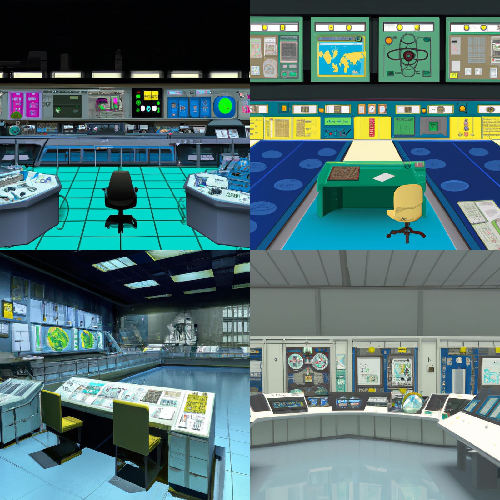 nuclear reactor control room liminal space realistic - AI Generated ...