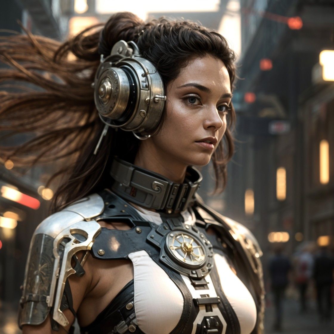 Futuristic women's suit - AI Generated Artwork - NightCafe Creator