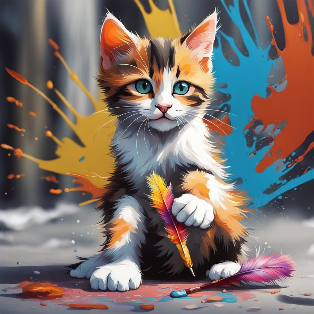 A calico kitten - AI Generated Artwork - NightCafe Creator