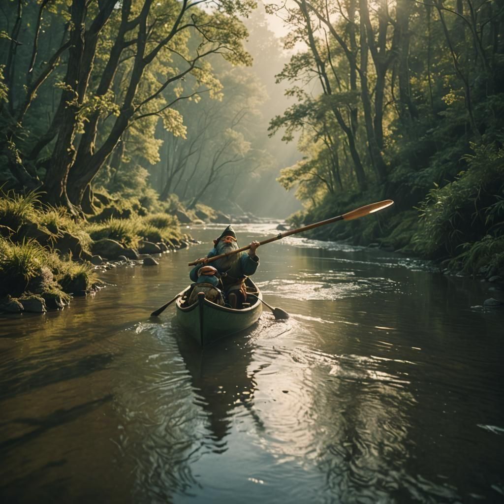 gently down the stream - AI Generated Artwork - NightCafe Creator