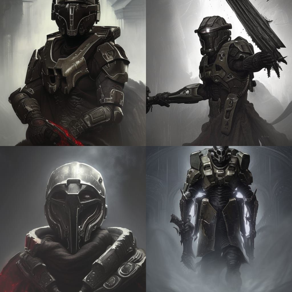 Halo bloodborne spartan hunter Kerberos heavily armored with skull gas ...