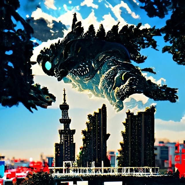 Kaiju in japan - AI Generated Artwork - NightCafe Creator