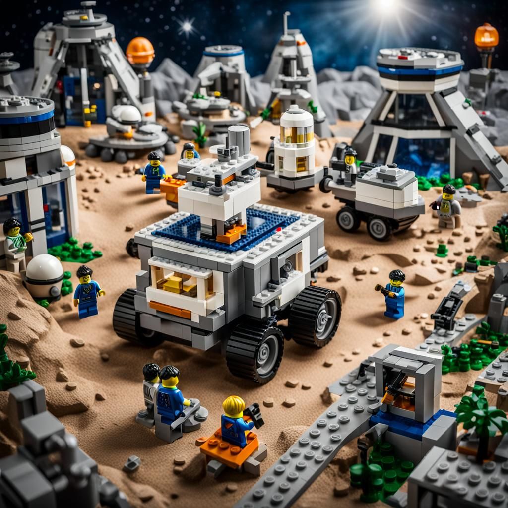 Lego City Moonbase - AI Generated Artwork - NightCafe Creator