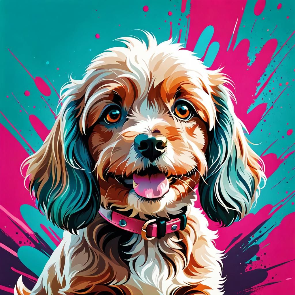 Cavapoo Dog - AI Generated Artwork - NightCafe Creator