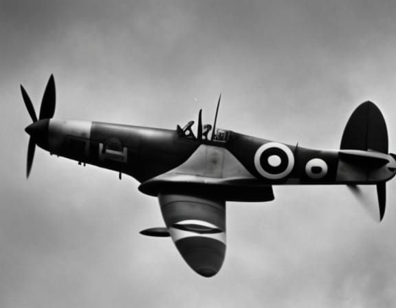 RAF Spitfire over London during 1940 Battle of Britain - AI Generated ...