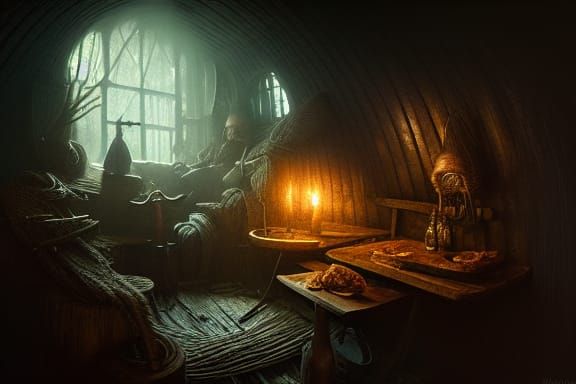 Interior of the mysterious Witch's Hut 2 - AI Generated Artwork ...