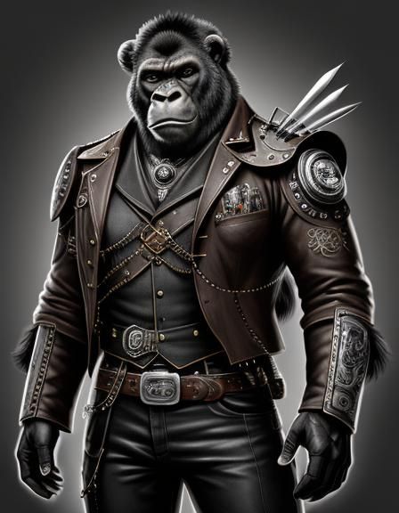 9th Steampunk Gorilla Buffalo Engineers - AI Generated Artwork ...