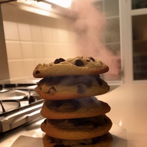 Becca’s steaming pile of cookies - AI Generated Artwork - NightCafe Creator