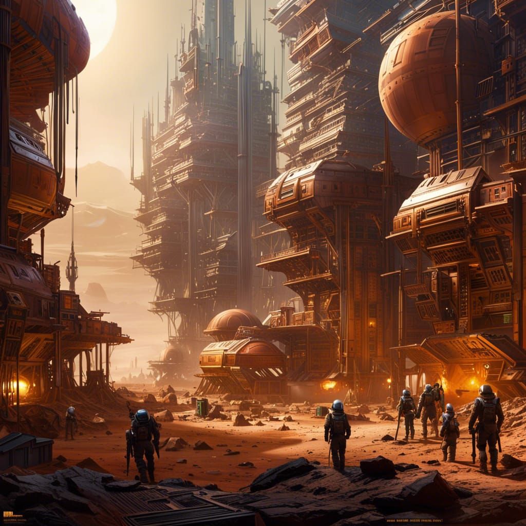 Shanty Columns on Mars - AI Generated Artwork - NightCafe Creator