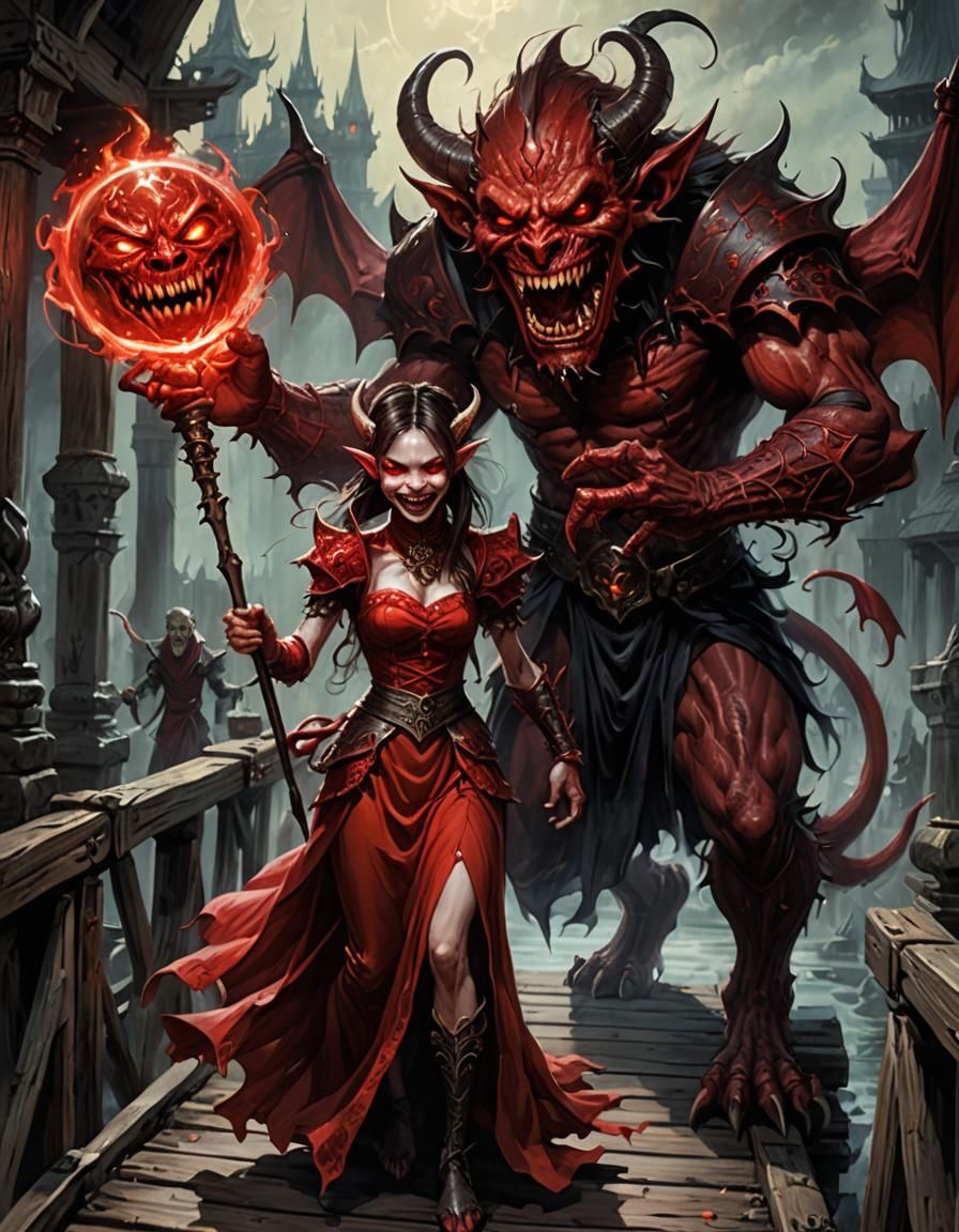 imp girl demon hell - AI Generated Artwork - NightCafe Creator