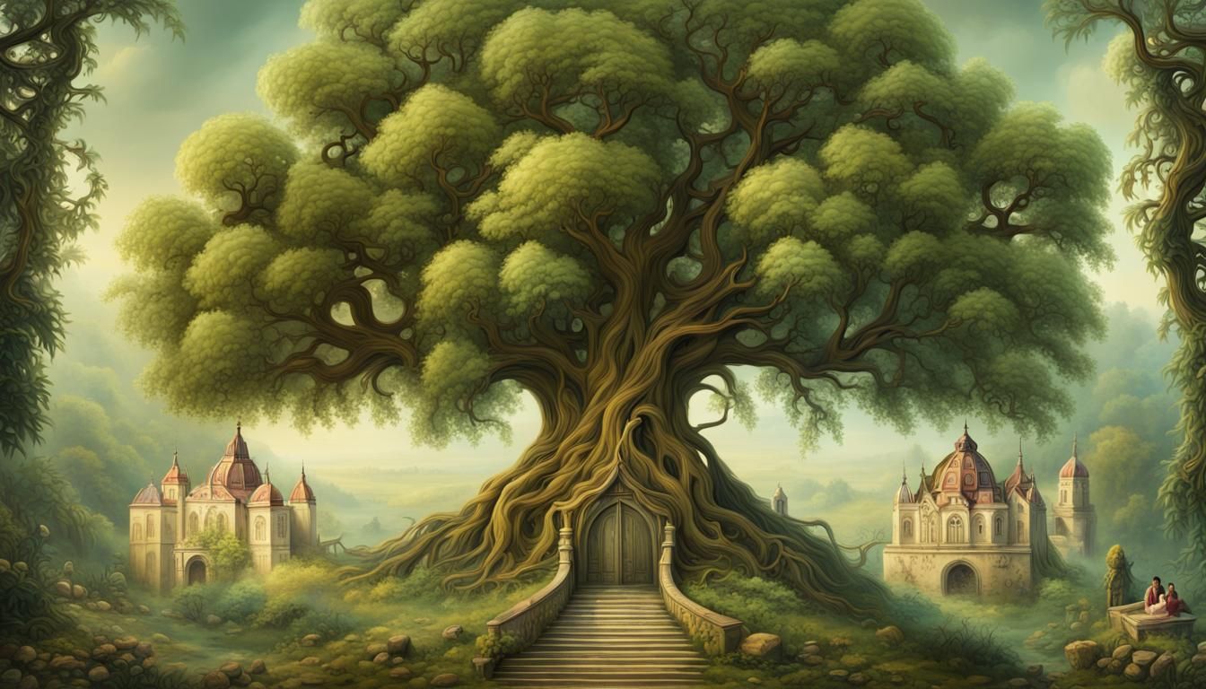 Fantasy tree - AI Generated Artwork - NightCafe Creator