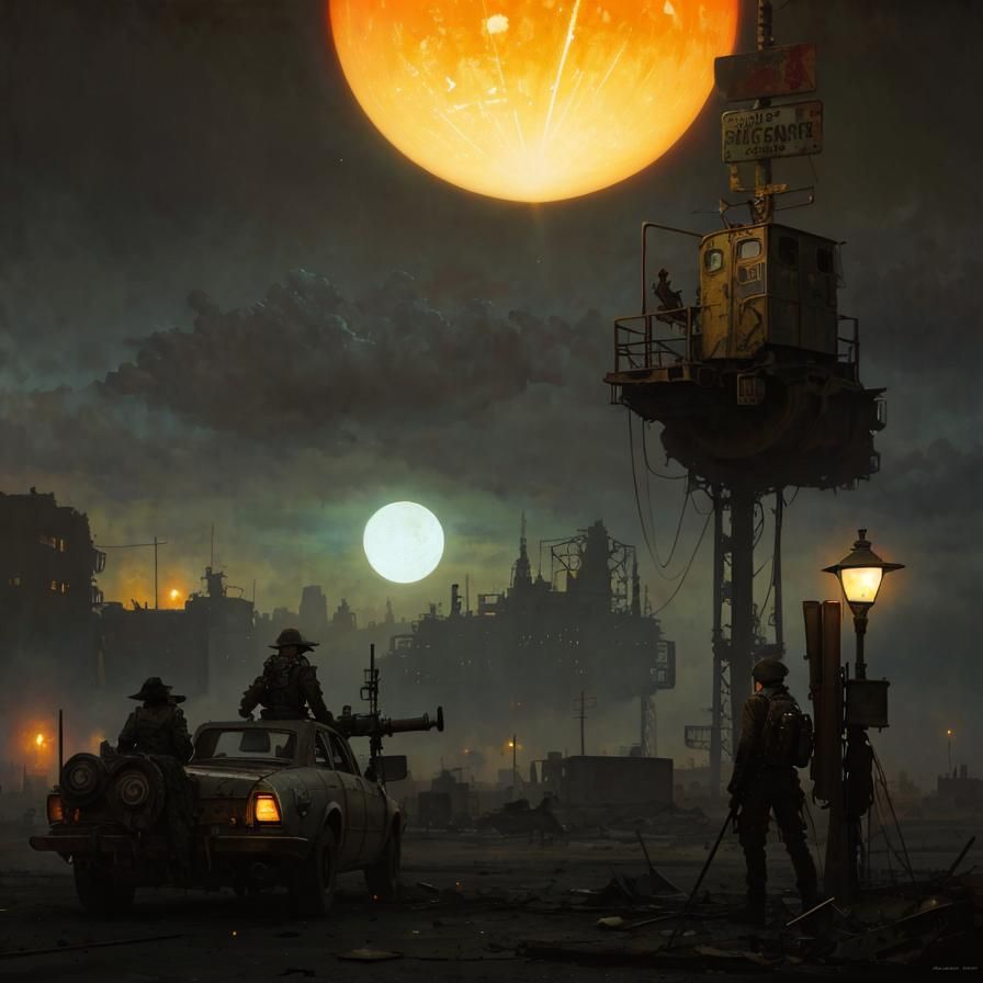 Rough Night Post-Apocalypse Wasteland (DreamshaperV8) - AI Generated ...