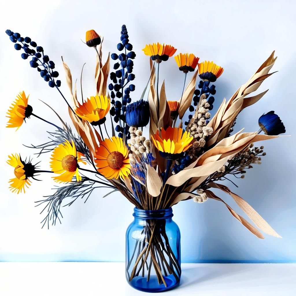 bouquet of dried flowers - AI Generated Artwork - NightCafe Creator