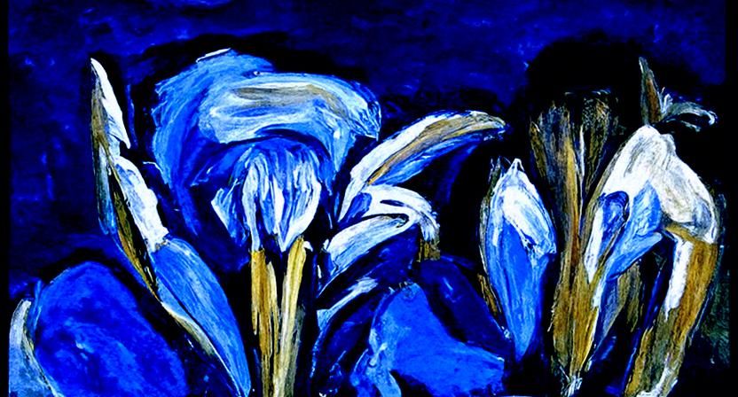 blue irises. (Blue: A History of the Color as Deep as the Sea and as ...