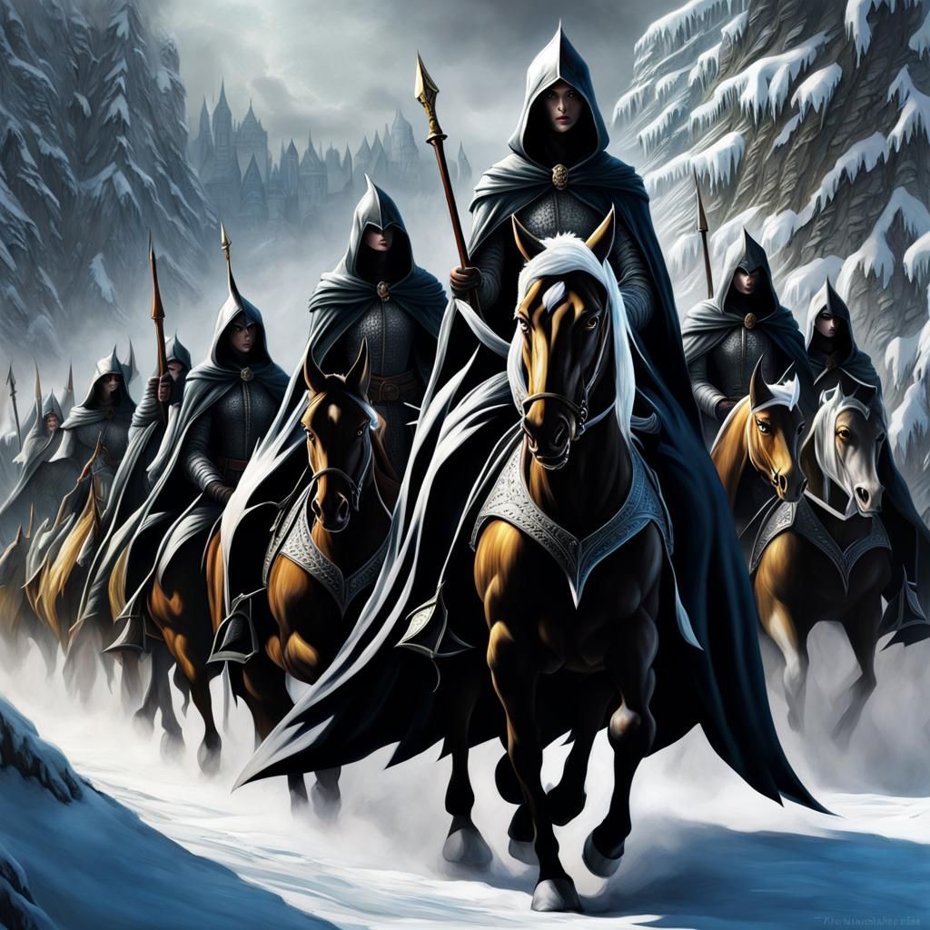 Ringwraiths - AI Generated Artwork - NightCafe Creator