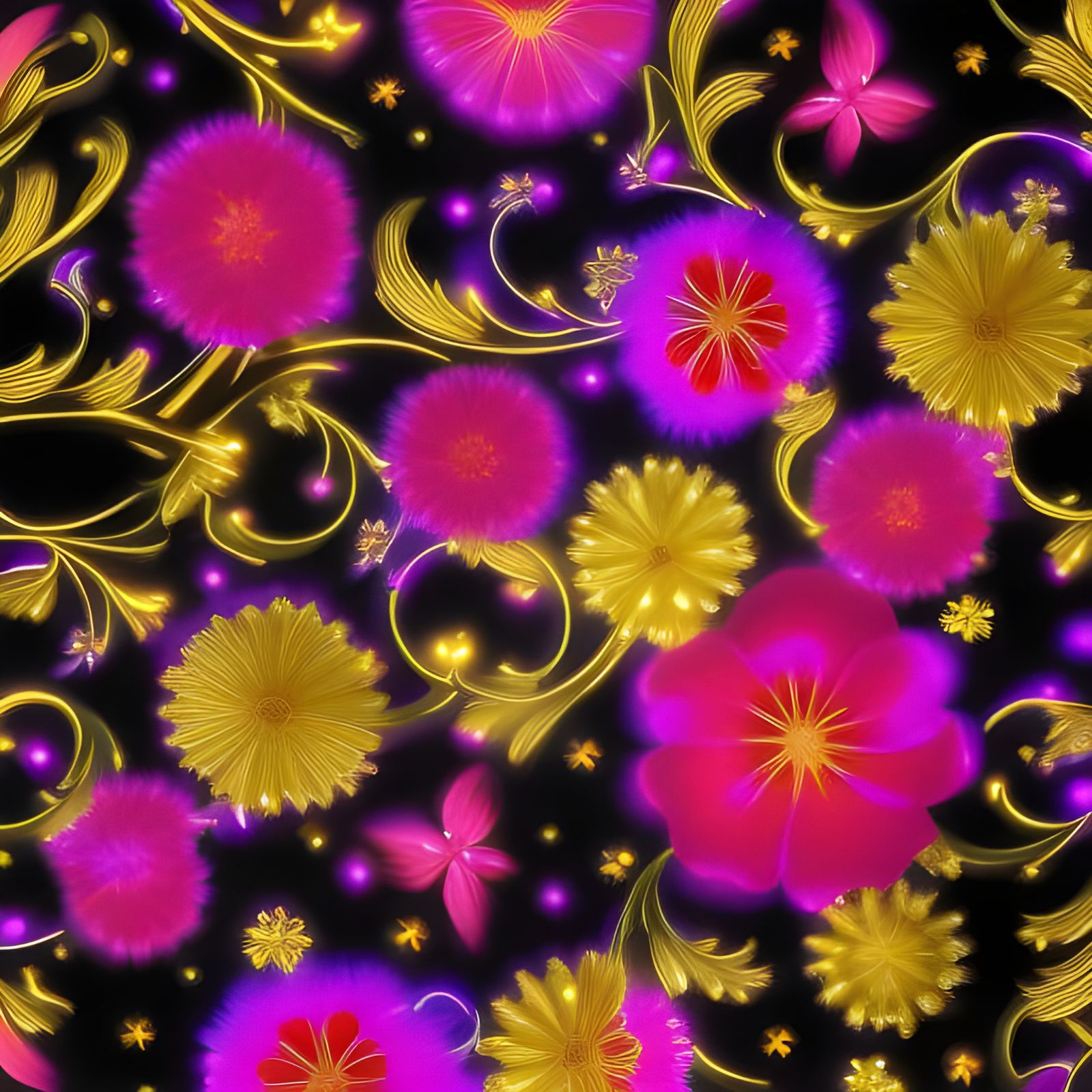 floral burst 2 - AI Generated Artwork - NightCafe Creator