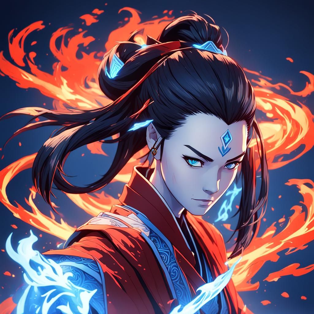 Blue fire - AI Generated Artwork - NightCafe Creator