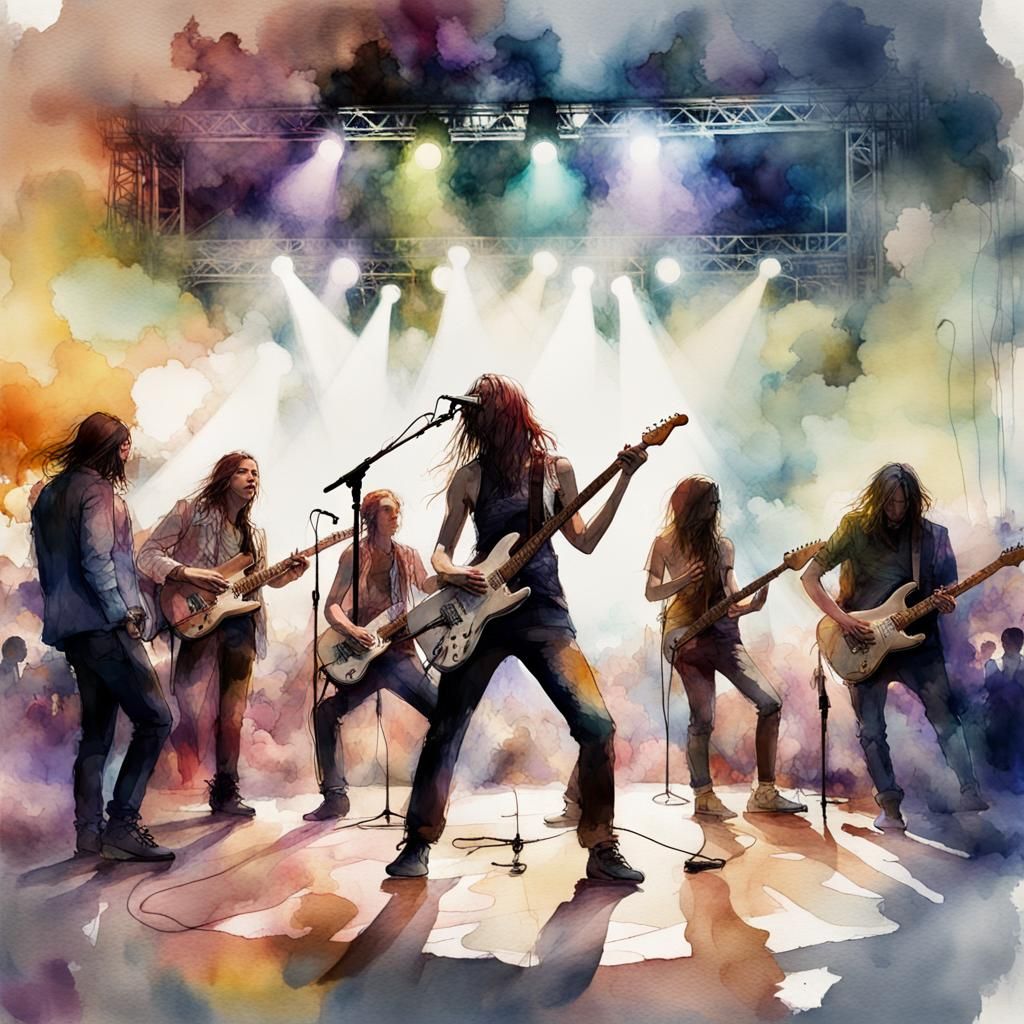 6 pictures (3/6) rock concert. Permanent grin? A concert has the power ...