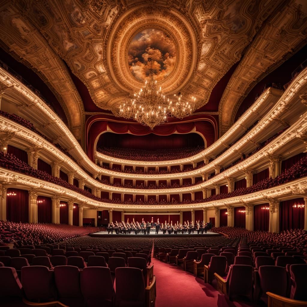 Amidst the grandeur of the opera house, the harmonious cadence of the ...