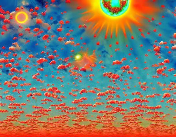 weird luminaries of weird sky - AI Generated Artwork - NightCafe Creator