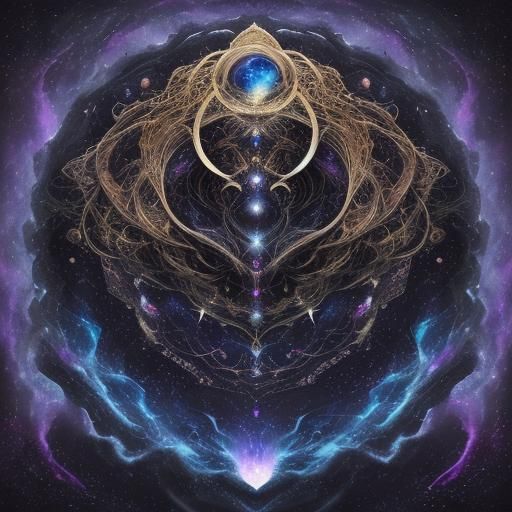 Generate an awe-inspiring image capturing the culmination of a cosmic ...