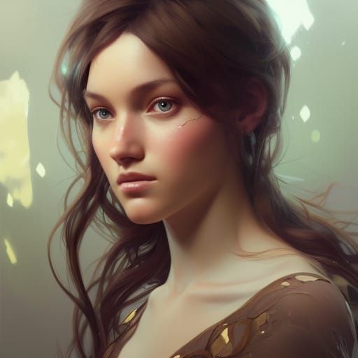 beautiful hazel girl, head and shoulders portrait, 8k resolution ...