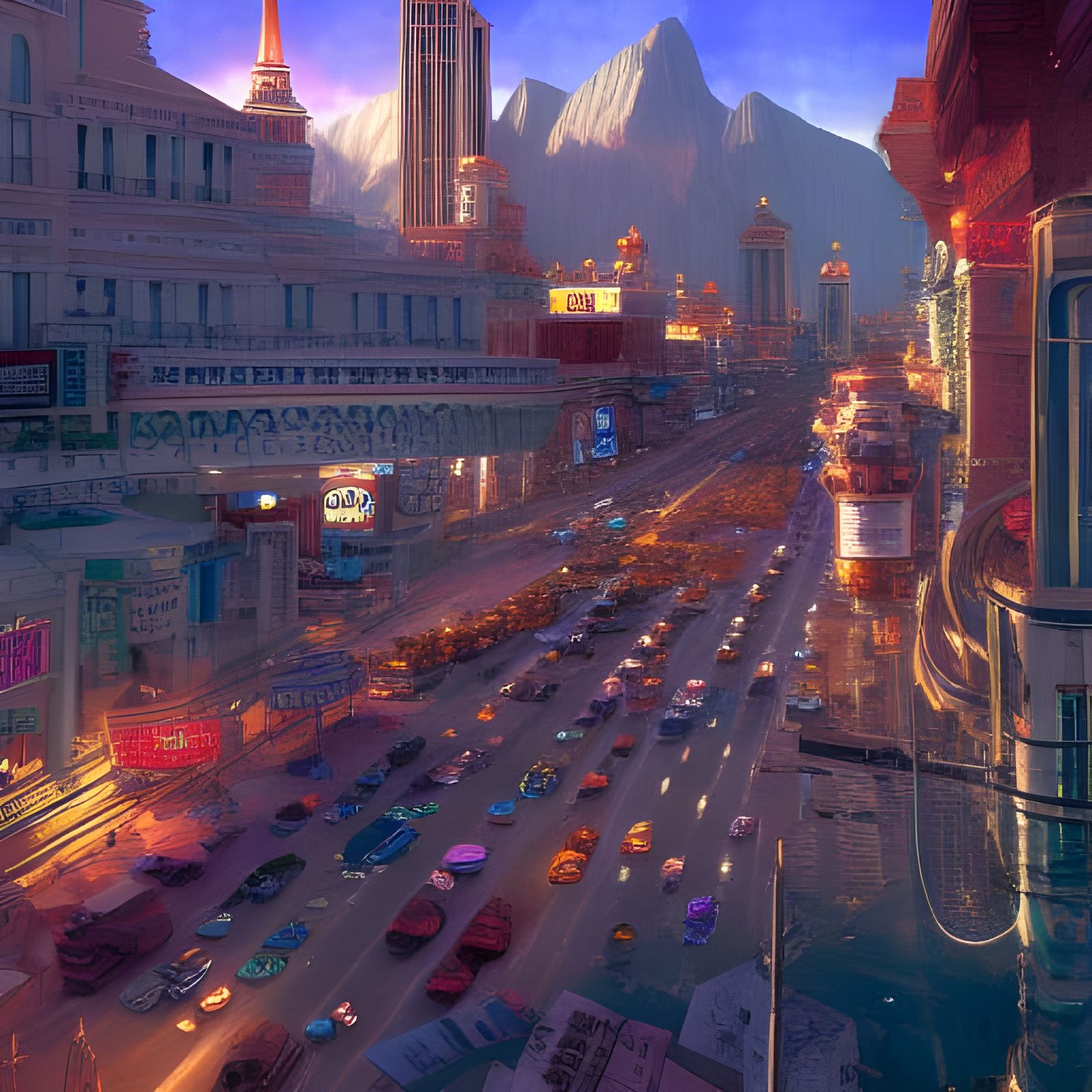 Central Street - AI Generated Artwork - NightCafe Creator