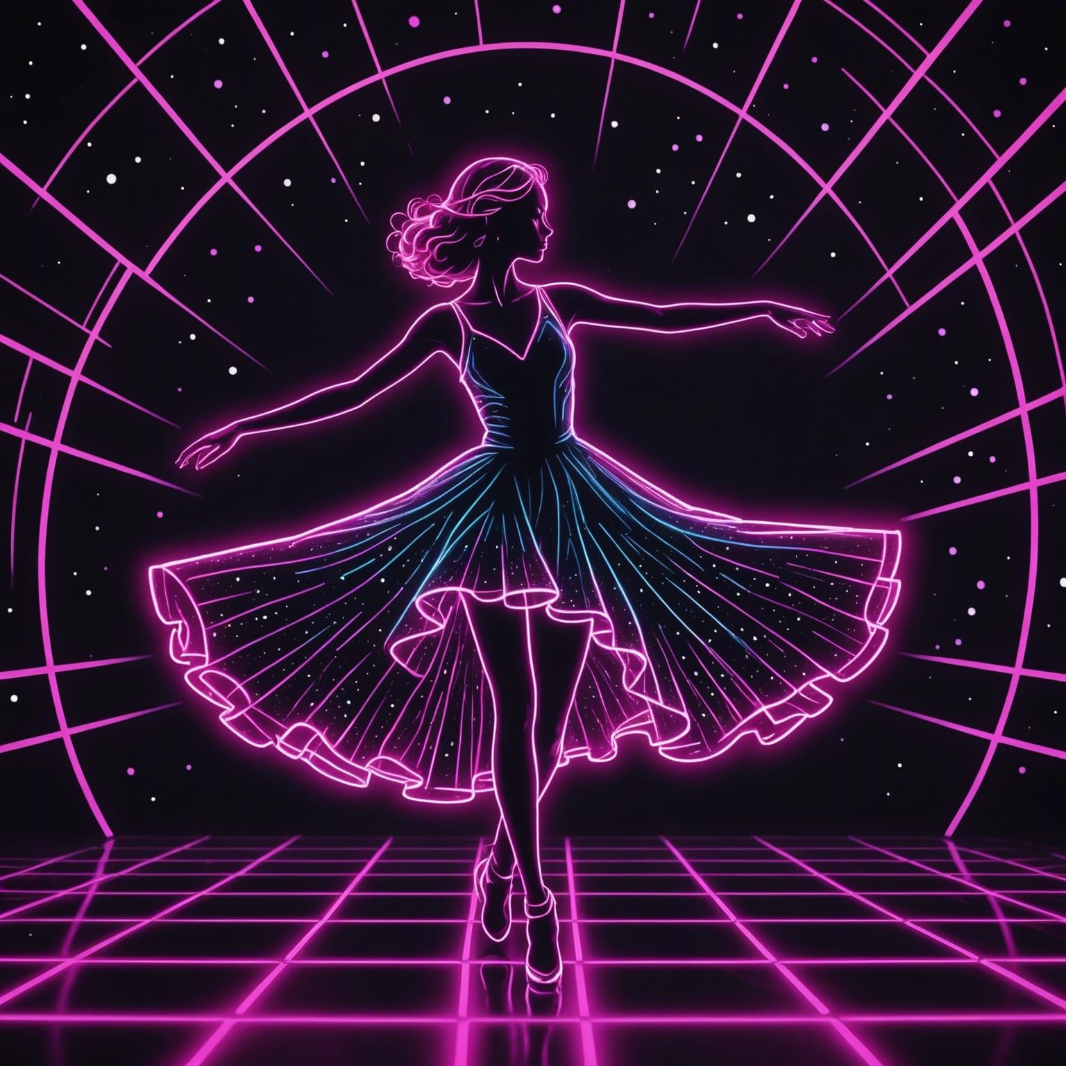 Neon Dancer - AI Generated Artwork - NightCafe Creator