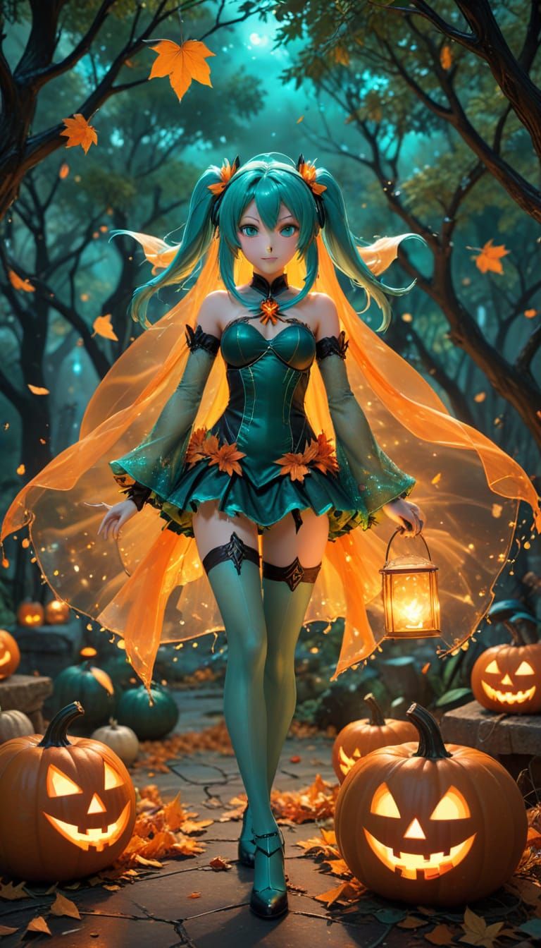 Bewitching Sorceress in 3D Anime Artwork - AI Art