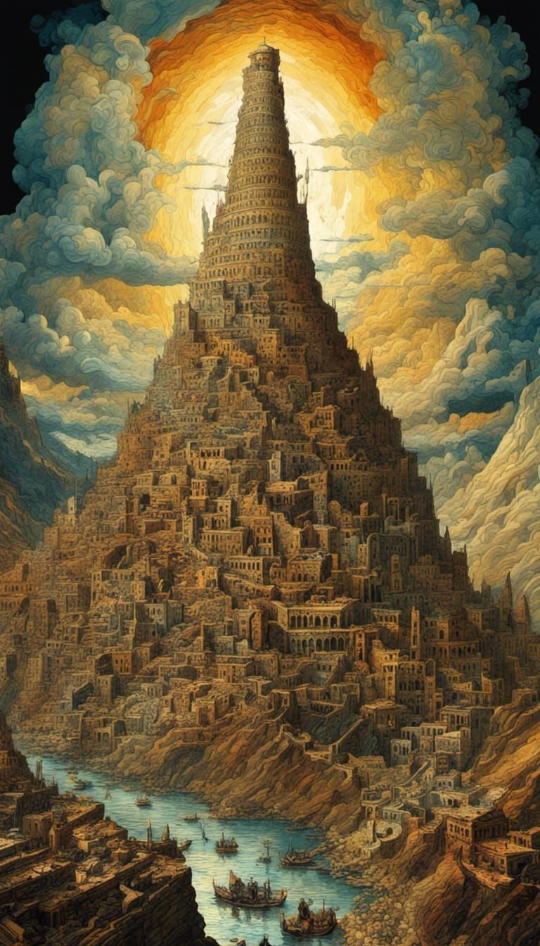 The Tower Of Babel - AI Generated Artwork - NightCafe Creator