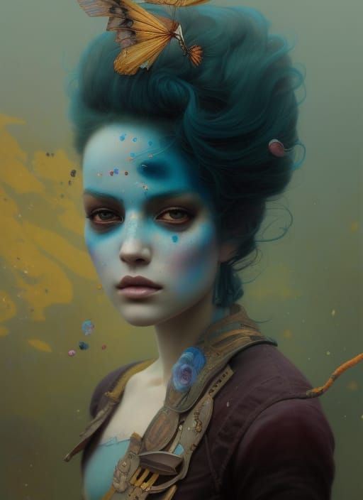 full- body detailed portrait of a young beautiful woman :: minimal ...