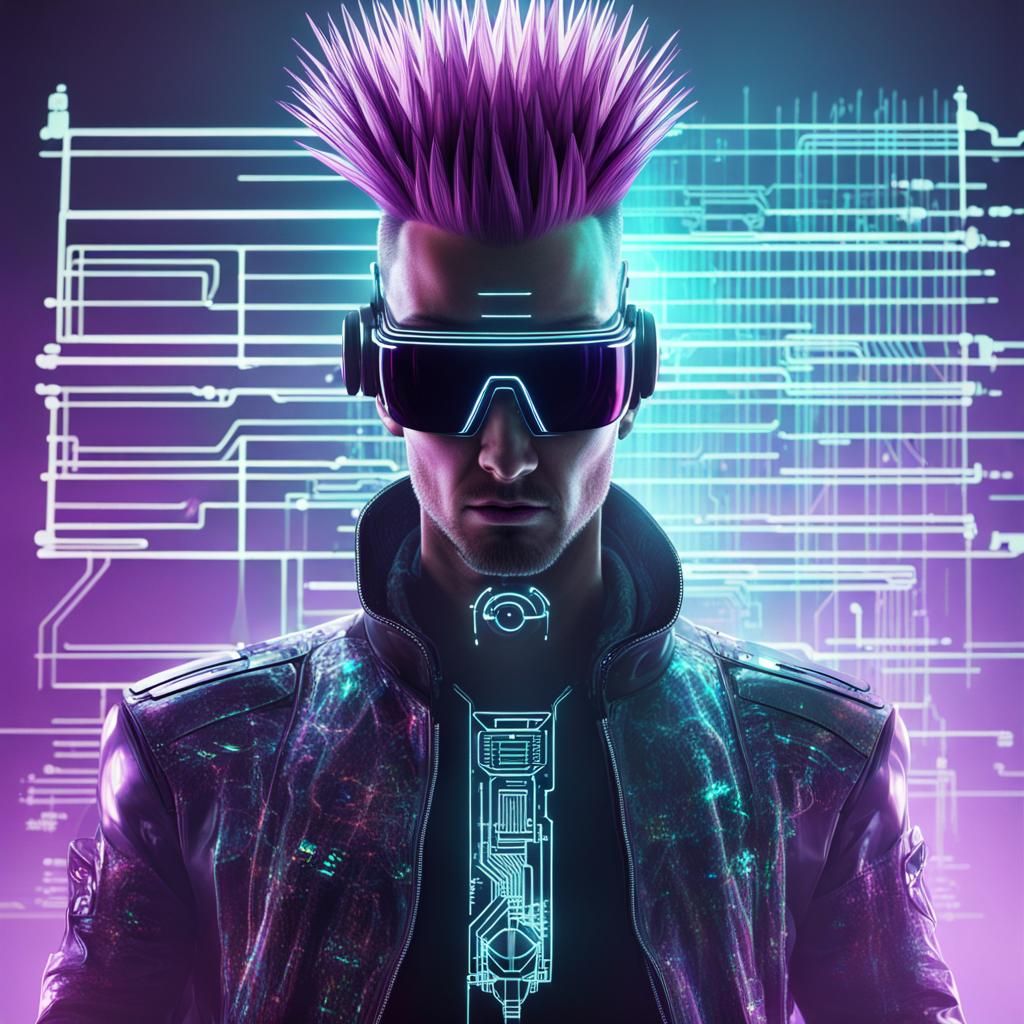 Futuristic Punk Man - AI Generated Artwork - NightCafe Creator