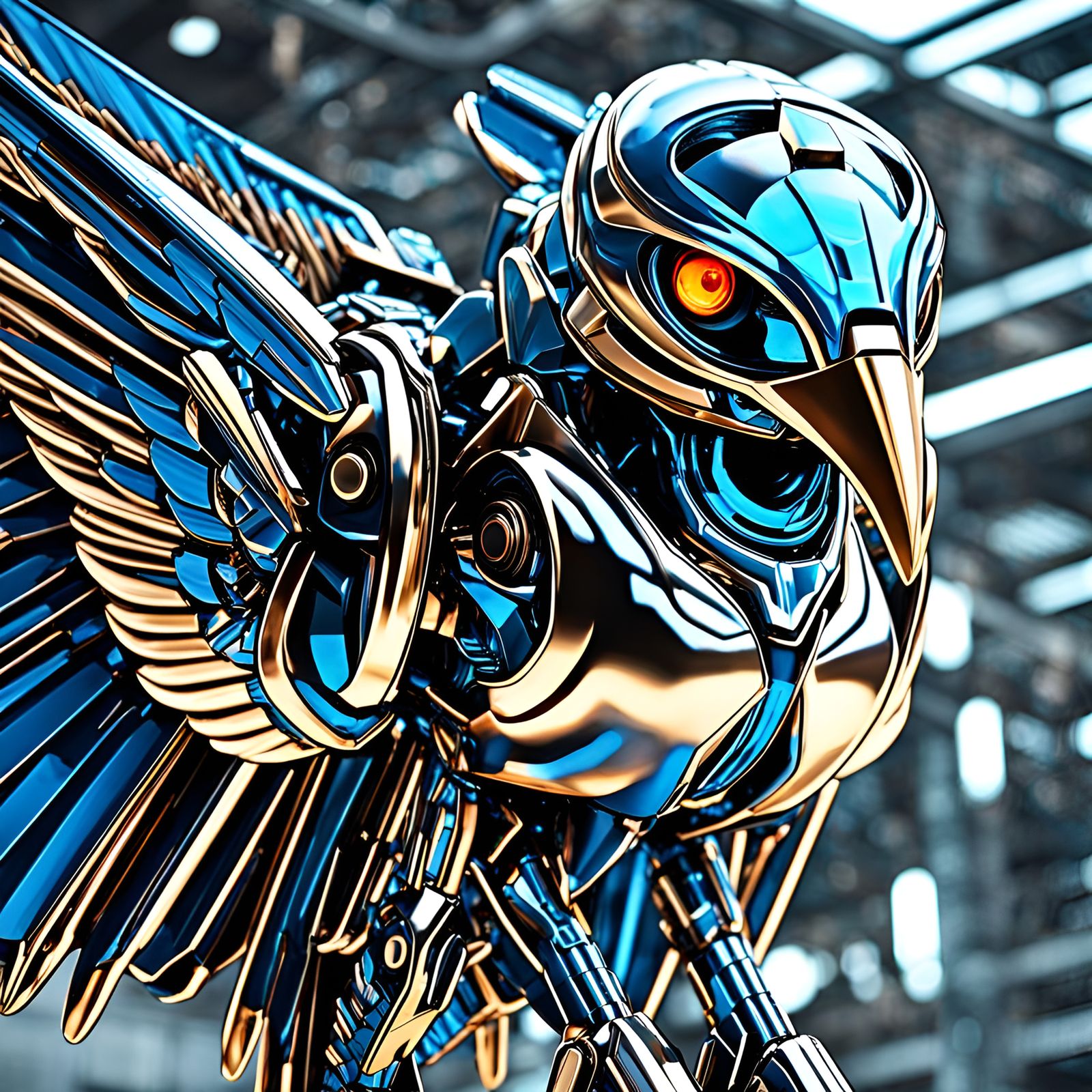 Robotic Crystal Bluebird - Evolved - AI Generated Artwork - NightCafe ...