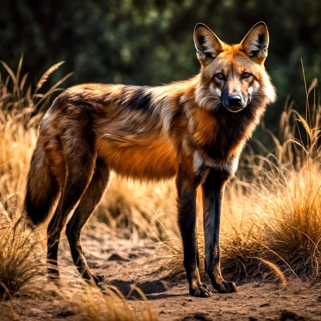 Maned Wolf (Chrysocyon brachyurus) - Maned Wolf (Chrysocyon ...