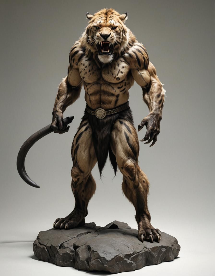 Herculean Sabertooth - AI Generated Artwork - NightCafe Creator