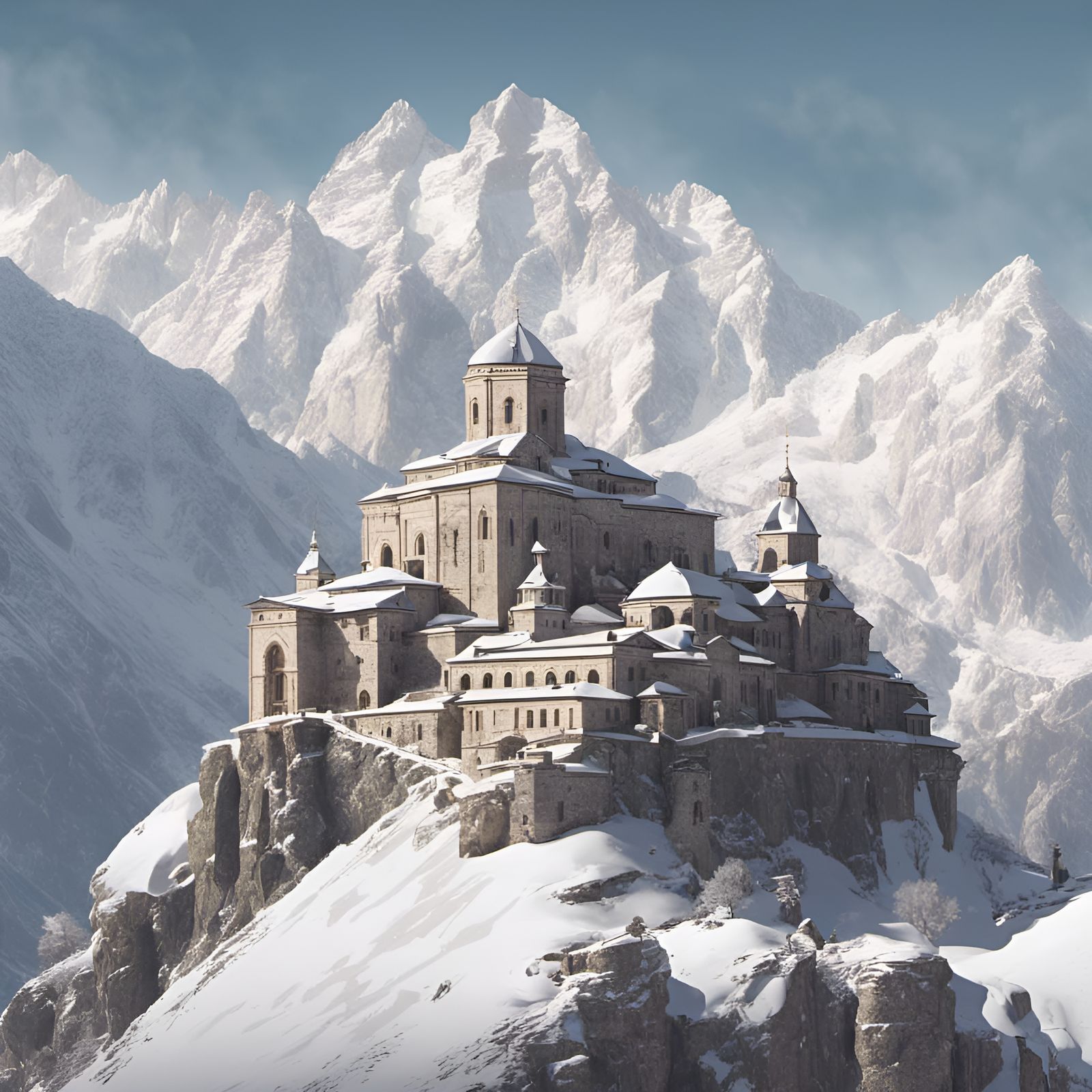 Mountain Monastery - AI Generated Artwork - NightCafe Creator