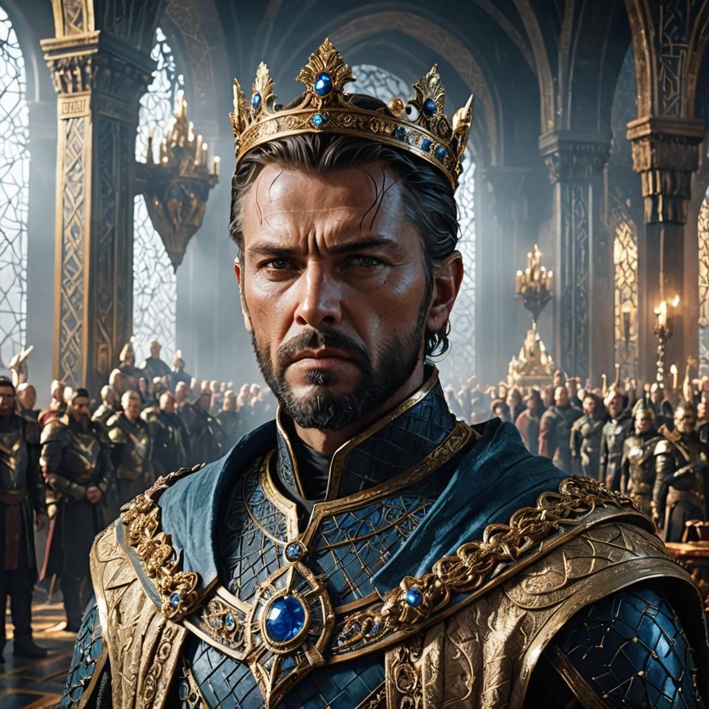 Here is the image of King Theron, Elara's father. He embodies strength ...