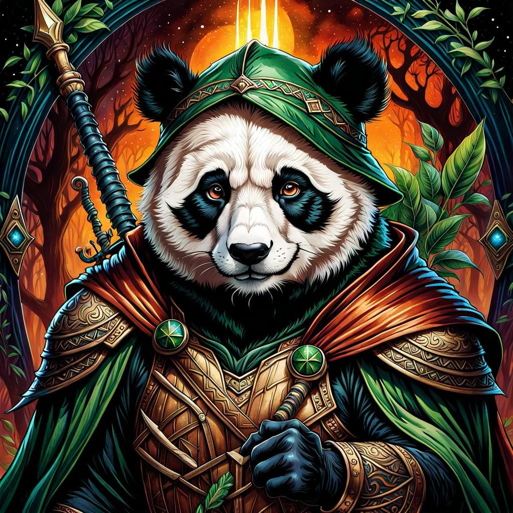 panda as robin hood - AI Generated Artwork - NightCafe Creator