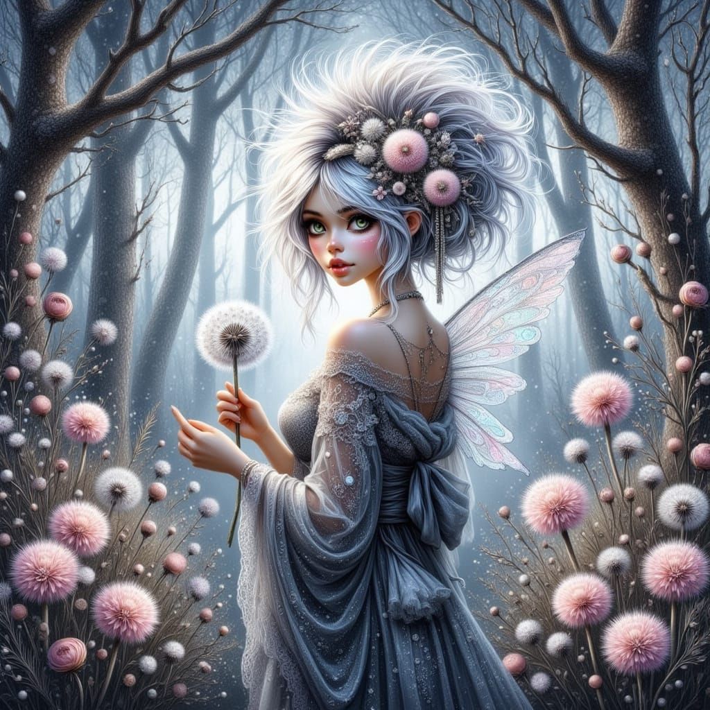 Fairy - Whimsical Pixie Fairy in Misty Forest