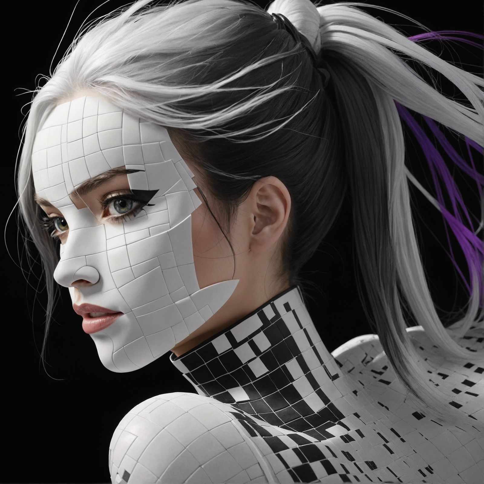 White Mask Girl - AI Generated Artwork - NightCafe Creator