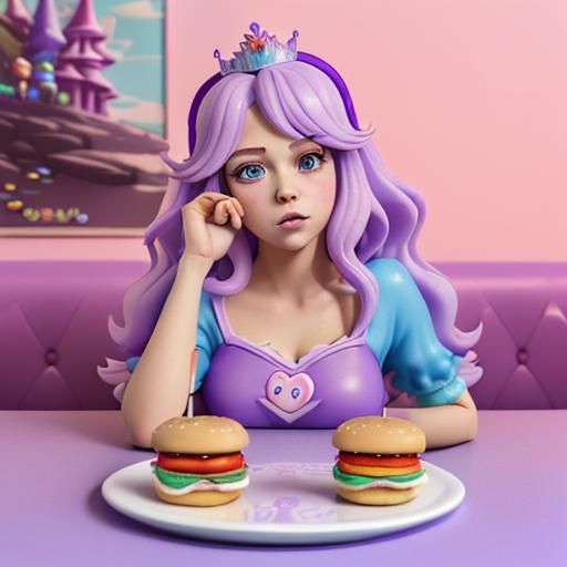 Purple Princess Patty 🍔 - AI Generated Artwork - NightCafe Creator
