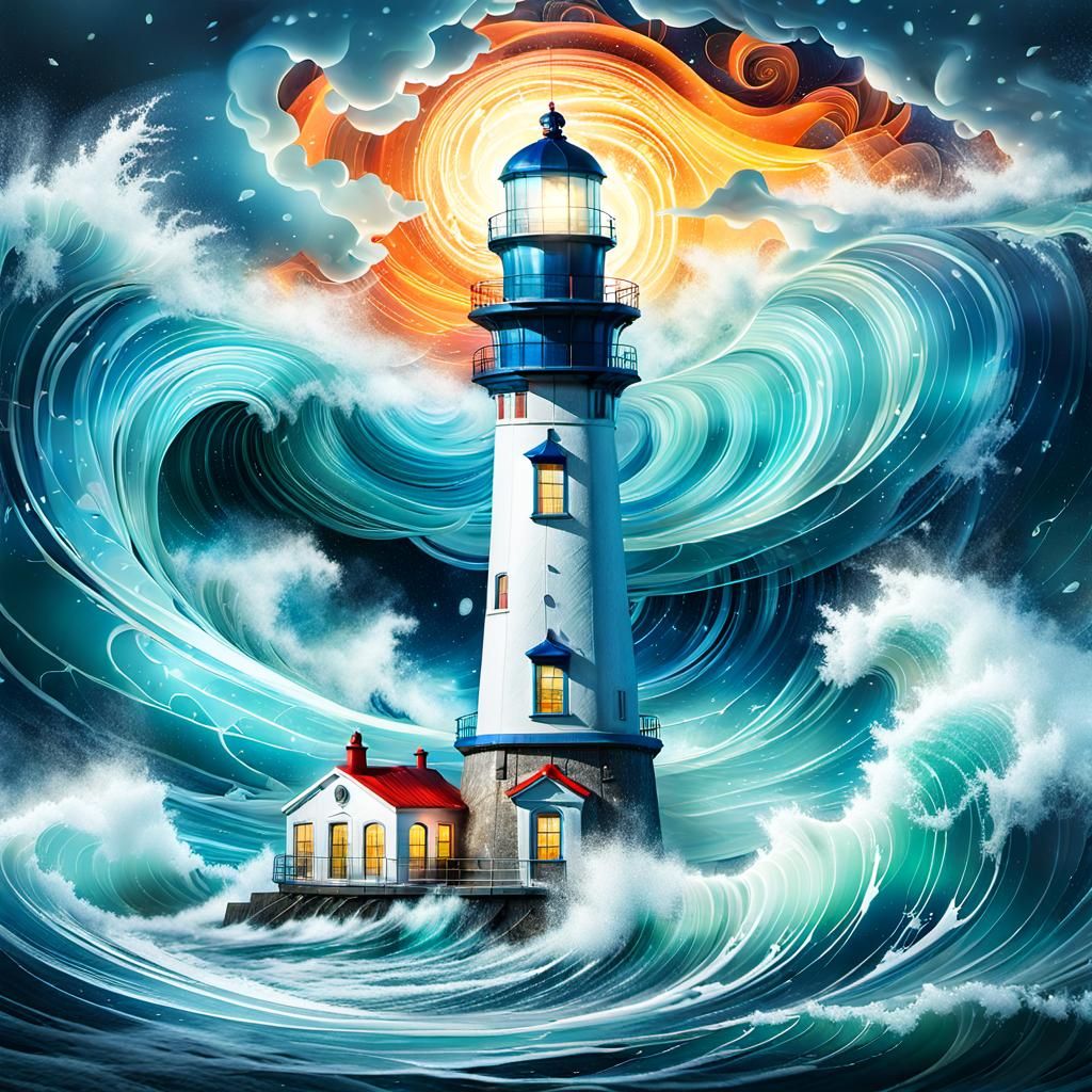 Lighthouse v1 - AI Generated Artwork - NightCafe Creator