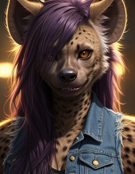 Scuzzy Up Close - Lovely She-Hyena's Adoring Gaze