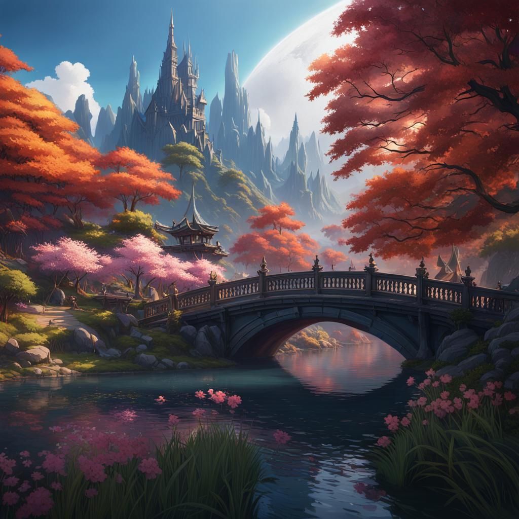 epic beautiful scene, detailed matte painting, deep color, fantastical ...