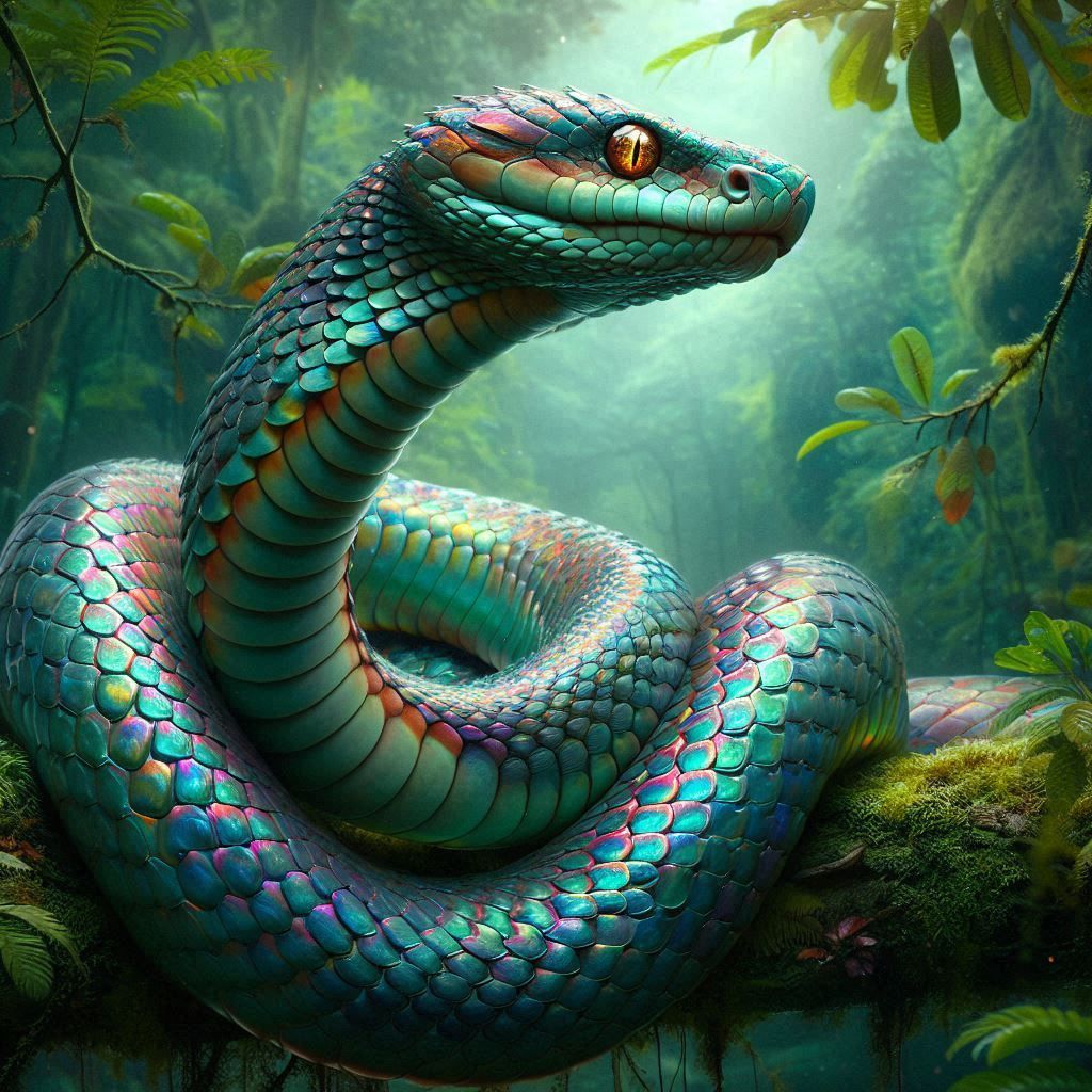 Fantastical Slytherin Serpent - AI Generated Artwork - NightCafe Creator