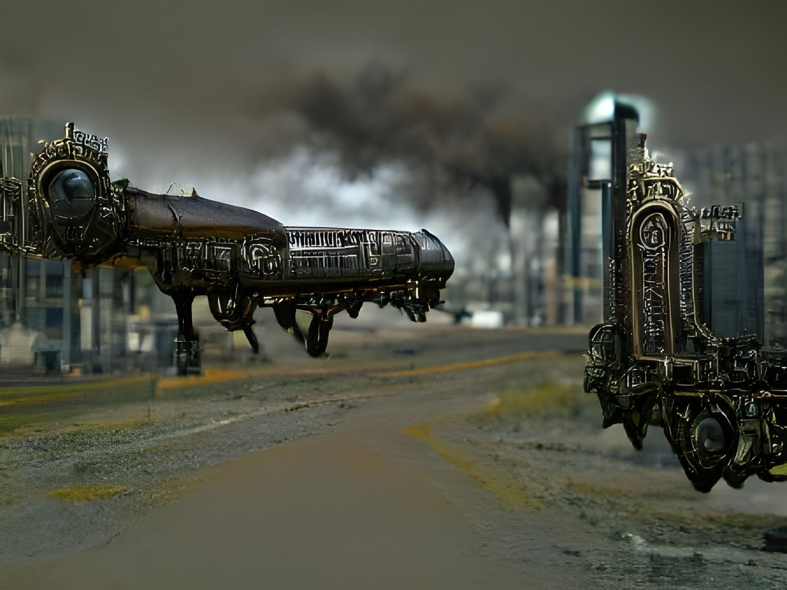 Dieselpunk train pulling in to a station - AI Generated Artwork ...