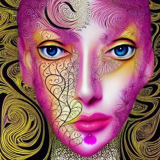 LOVE_VOGUE_surreal WOMAN BEAUTY FACE FACE FACE SPECTRAL_FADING CRACKLE ...