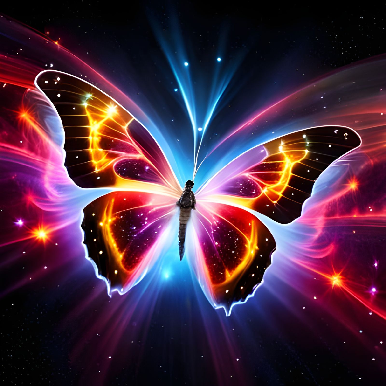 Cosmic Sparkling Butterfly 💫🦋 - AI Generated Artwork - NightCafe Creator