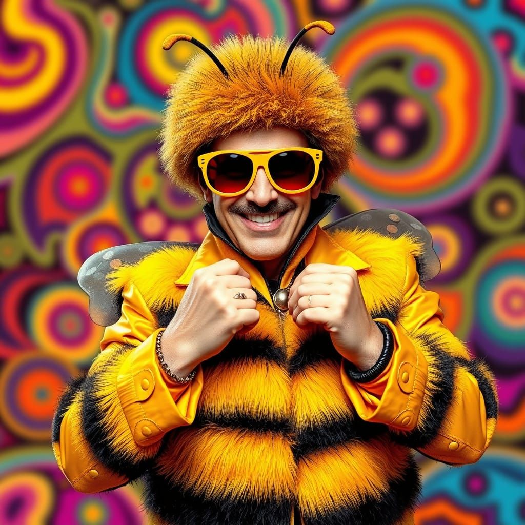 bee ready for anything, including a psychedelic dance floor