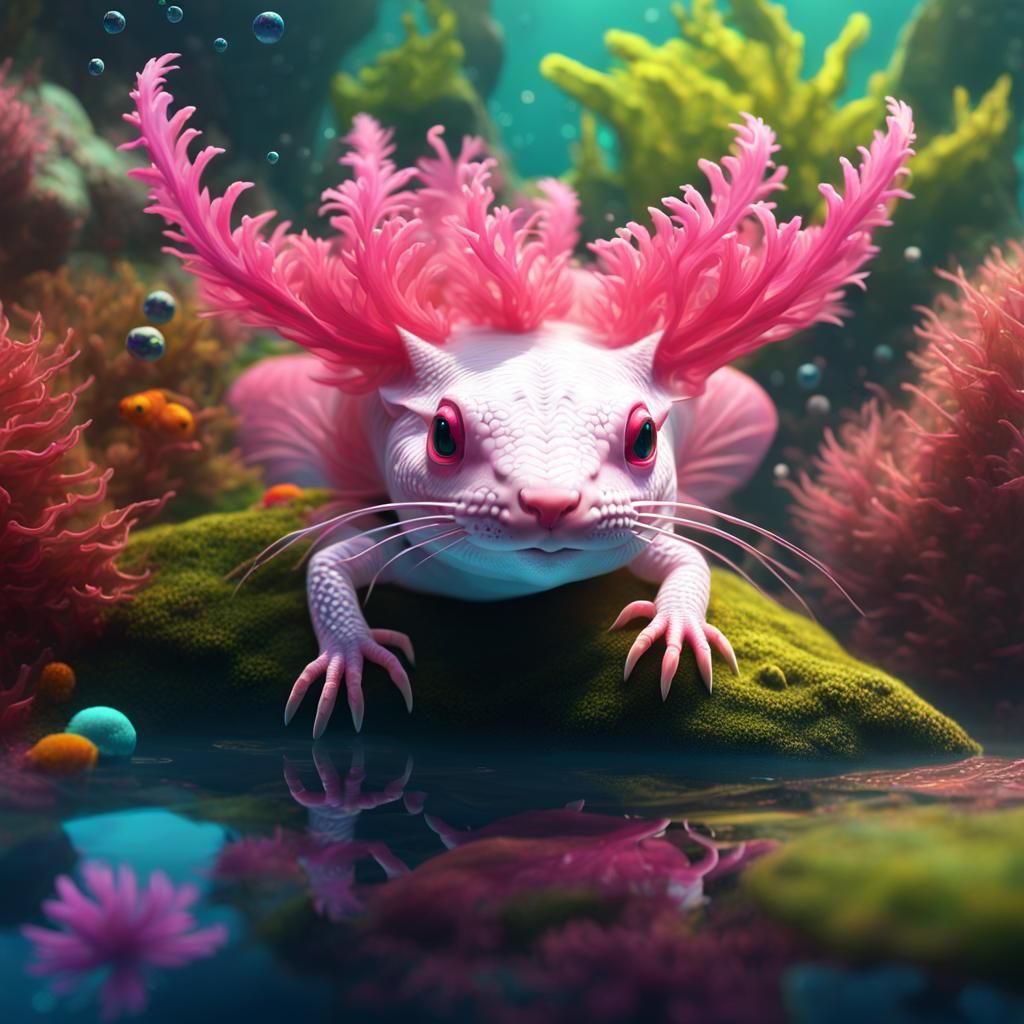Cat as axolotl 2 - AI Generated Artwork - NightCafe Creator